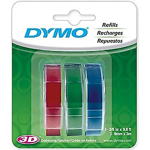Dymo Labelmaker Refill Tape 3/8 In. X 9.8 Ft. Blue