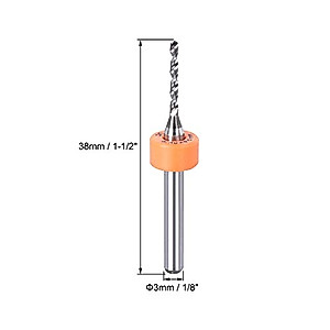 uxcell PCB Drill Bits 1.1mm-2.0mm Tungsten Carbide Rotary Tool Jewelry CNC Engraving Print Circuit Board Micro Drill Bits 1/8 Inch Shank 1 Set (10 Pcs)