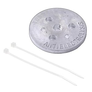 TonGass Zinc Anode Weight - Anti-Electrolysis Sacrificial Anode - Galvanic Anode for Passive Cathodic Protection - Bolts Inside or Outside Skimmer Baskets - Salt System Swimming Pool Must-Have