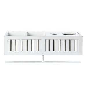 Beauty Wall Shelf with Towel Bar (White)