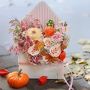 Elsjoy Set of 10 Florist Bouquet Envelope Boxes, 10 Styles Flower Bouquet Packaging Gift Paper Boxes for Wedding, Party, Birthday, Mother's Day