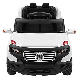 VALUE BOX Electric Remote Control Truck, Kids Toddler Ride On Cars 6V Battery Motorized Vehicles Children's Best Toy Car Safe with 3 Speeds, Music, seat Belts, LED Lights and Realistic Horns (White)