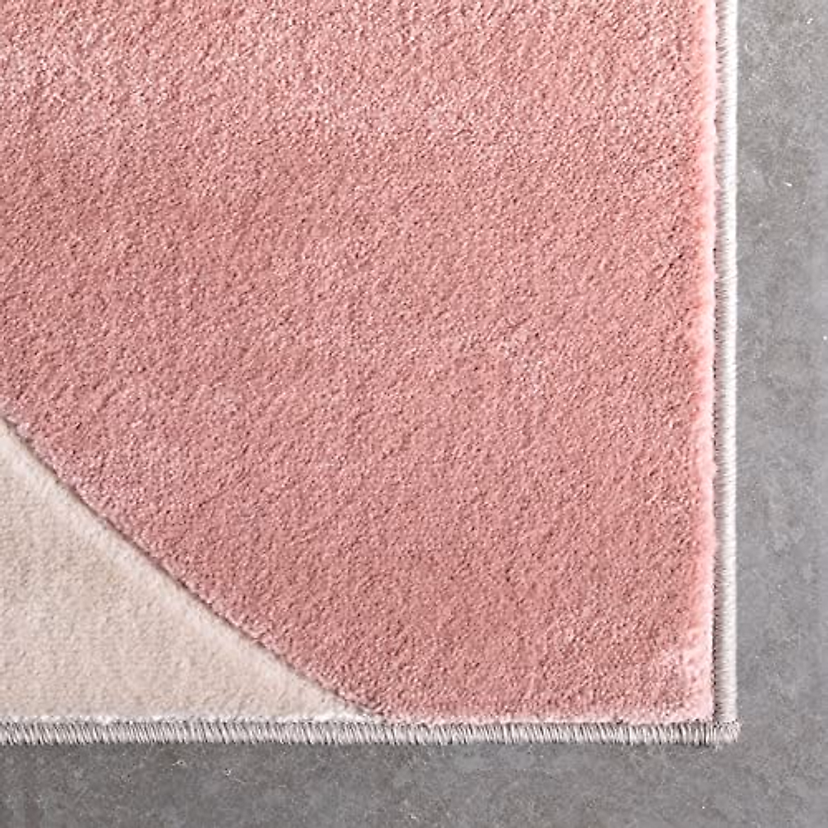 Well Woven Good Vibes Helena Blush Pink Modern Geometric Shapes 7 ft 10 in x 10 ft 6 in Texture Area Rug