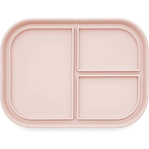 Ali+Oli Leak Proof Bento Box (Blush) Food-Grade Silicone Bento Box, BPA, Phthalate, Lead, & PVC Free - Bento Lunch Box for Kids and Adults - Leak Resistant Sets With Lids Container