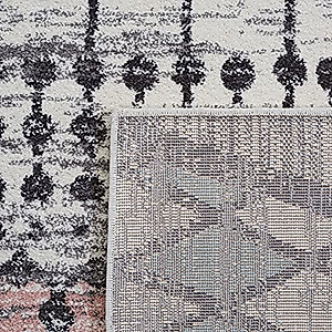 Safavieh Carousel Kids Collection 4' x 6' Grey / Pink CRK117F Boho Distressed Area Rug