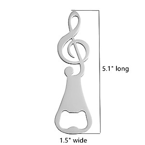 4 Piece Music Beer Opener Guitar Bottle Openers, Note Bottle Openers Bartender Bottle Cap Opener Cool Gifts for Music Lovers Drinkers