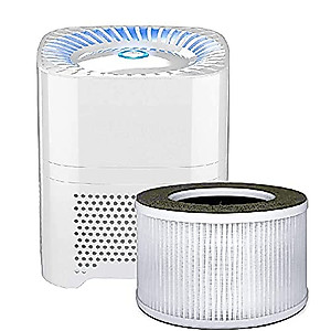 Nispira True HEPA Air Filter Replacement Compatible with hOmeLabs 3-in-1 Compact Ionic HEPA Air Purifier, 2 Packs (NOT COMPATIBLE WITH OTHER BRAND BUT ONLY HOMELABS COMPACT AIR PURIFIER)