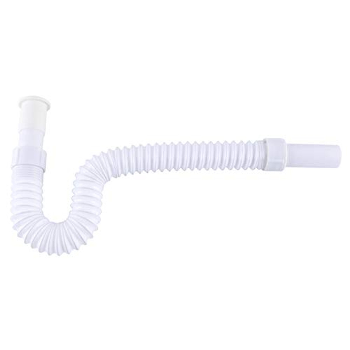 Flexible Extension Drain Pipe, Angle Simple Flexible 1-1/4" Extension Hose, Bathroom Sink Expanded Tube, Lavatory Sink Tailpiece, Tail Pipe Extension For Vessel Sink, Length Of 14-9/16" To 33-1/16"