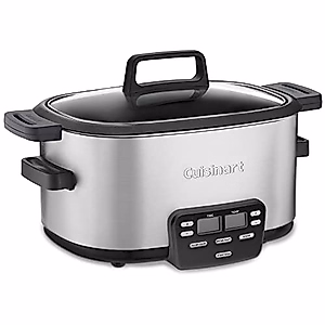 Cuisinart MSC-600 6 Quart 3-In-1 Cook Central Multicooker Slow Cooker Steamer Bundle with 1 YR CPS Enhanced Protection Pack