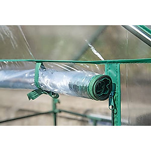 Miracle-Gro 4'8" x 4'8" x 6'5" All-Season Small Walk-in Greenhouse with 8 Wire Shelves for Outdoors, Easy-Access and Durable, Translucent