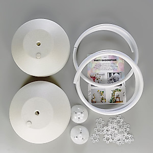 Balloon Arch Kit - Free Bending Shape,8.2ft & 5ft Balloon Column Stand Independent Suspended Standing, 13" Water-Filled Base - Ideal for Weddings, Baby Showers, and Birthday Parties (8.2ft & 5ft)