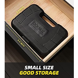 DOWELL Small Homeowner Tool Set 9 Pieces General Household Small Hand Tool Kit with Plastic Tool Box Storage Case