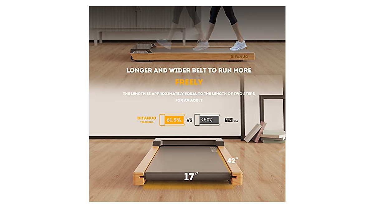 Bifanuo Under Desk Treadmill - Silent & Compact Design