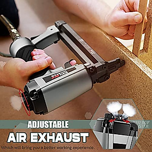 NEU MASTER Pneumatic Staple Gun, 20 Gauge Upholstery Stapler with 1500Pcs T50 1/4", 3/8", 5/8" Staples and BMC Carrying Case, Heavy Duty Staple Gun for Woodworking and DIY Projects