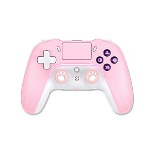 PHNIXGAM Pink Wireless Controller Compatible with Ps4/Ps4 Pro/Ps4 Slim/PC/iOS 13.4 Above/Android 10, Gaming Controller with Touchpad, Motion Sensor, Speaker, Headphone Jack, LED and Back Button