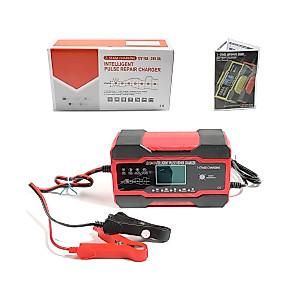 AOCISKA 8-Amp Car Battery Charger,12V and 24V Fully Automatic Smart Battery Charger,Battery Desulfator with Temperature, Trickle Charger for Car Truck Motorcycle Lawn Mower Boat