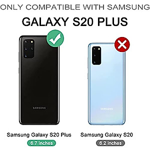 Dexnor for Samsung Galaxy S20+ Plus 5G Case, [Built in Screen Protector and Kickstand] Heavy Duty Military Grade Protection Shockproof Protective Cover, Black