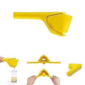 Dreamfarm 10" Lemon Fluicer | Easy Squeeze Manual Lemon Juicer | Citrus Juicer That Folds Flat for Space-Saving Storage | Lemon Squeezer with Sideways Pivot to Increase Leverage + Reduce Effort Needed