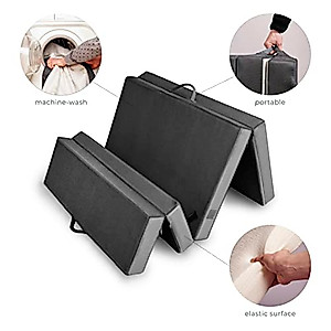 Cozzzi 4 Inch Twin Folding Mattress for Floor and Traveling with Removable Cover - Lightweight and Portable Mattress for Adults & Kids - Compact and Easy to Storage (75in x 39in x 4in)