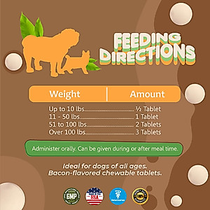 Makondo Pets - Collagen for Dogs & Cats - Collagen Supplements for Joint Health - Vitamin C Supplement for Joint Mobility - Joint Support Supplement for Dog & Cats - Bacon Flavored Tablets (60 Count)