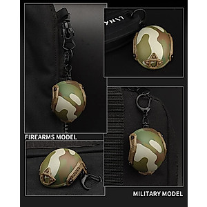 Tactical Fast Helmet Model Keychain Key Ring Mini Portable Bottle Opener Keychain Backpack Charm Military Fan Accessories Gift (Color : AC41-CP)