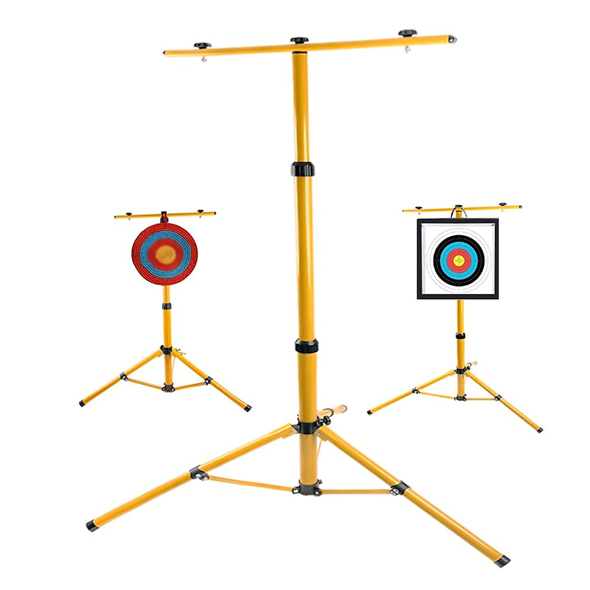 - QI HUO JU - Archery Target Stand for Adult, Mobile Adjustable Bow Target Stands Steel for Outdoor Straw&Foam Targets Range Practice Shooting