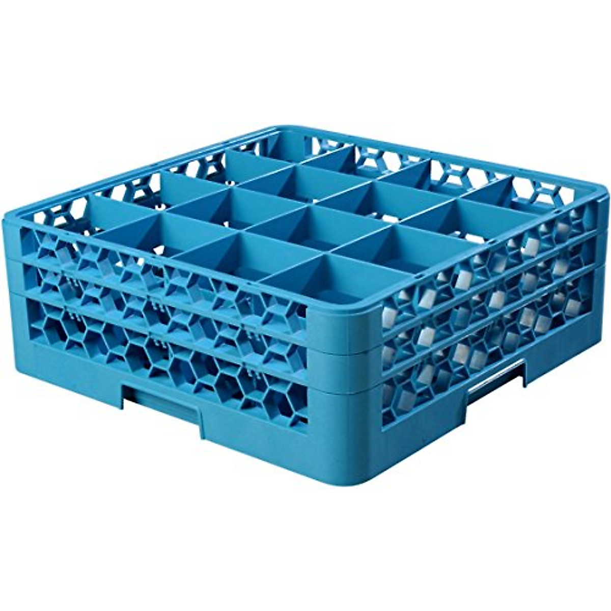 Carlisle FoodService Products RG16-214 FBA_RG16214 16 Compartment Glass Rack with 2 Extenders, 7.12", Blue