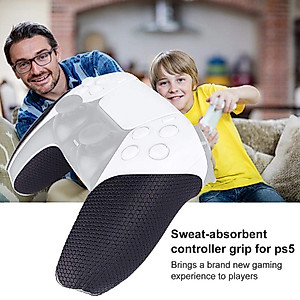 HIGOPLAY Controller Grips for PS5 Anti-Skid Sweat-Absorbent Controller Grips Soft Rubber Pads Handle Grips Sticker for Playstation 5 Controller