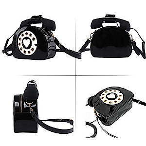 Ynport Women Phone Shaped Purse Rotary Pink Telephone Shoulder Handbag Retro Crossbody Bags for Girls