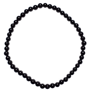 Zenergy Gems Charged Premium Natural Black Tourmaline Crystal 4mm Bead Bracelet + Baby Moroccan Selenite Puffy Heart Charging Crystal