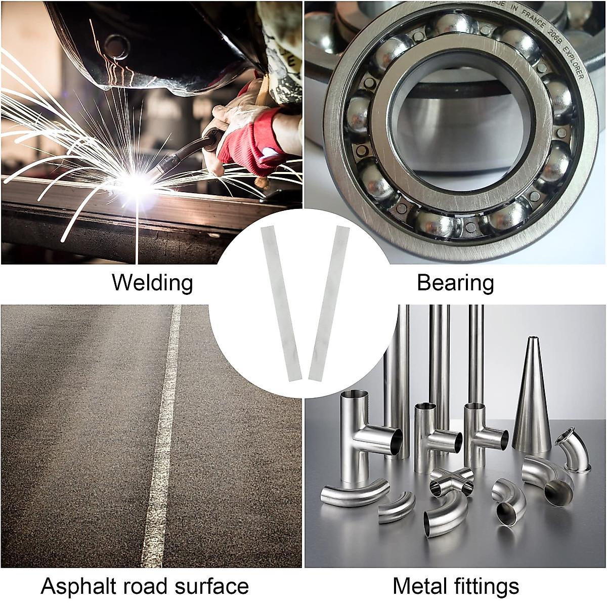 108Pcs Soapstone Pen, Flat White Soapstone Refills, Soap Stones Chalk, Professional Soapstone Pencil for Welders Textile Marking Tools and Markers Removable Markings on Steel Cast Iron