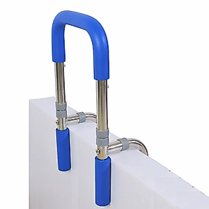 Anti-Slip Bathtub Grab Bar Safety Bar for Seniors and Handicap - for Assistance Getting in and Out of Tub, Easy to Install on Most Tubs