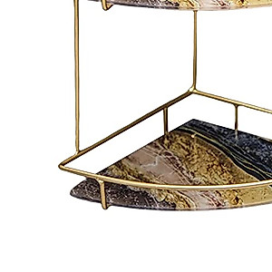 Gazechimp 2 Tier Makeup Storage Shelf Display Decoration Stand Corner Cosmetic Countertop Organizer for Bathroom, Kitchen, Office, Bedroom, Dresser, Style B