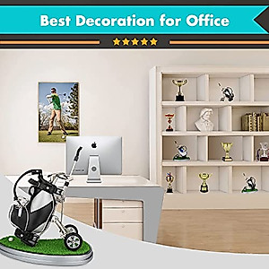 10L0L Golf Gifts, Golf Bag Pen Holder Golf Club Pens Gift Set Golf Race Souvenirs Unique Gifts for Men Dad Boss Golfer Fans Coworker - Silver + Black