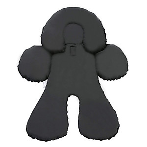 Pro Goleem Infant Car Seat Insert, Baby Head Neck Body Support, Soft Minky Newborn Car Seat Insert, 2-in-1 Reversible, Boys and Girls, Black