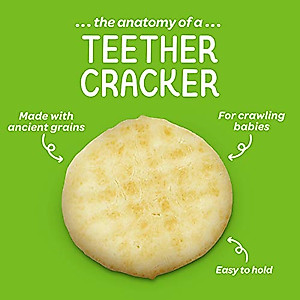 Happy Baby Organics Baby Snacks, Gentle Teething Crackers, Gluten Free & Vegan, Mango & Pumpkin, 12 Count (Pack of 6)