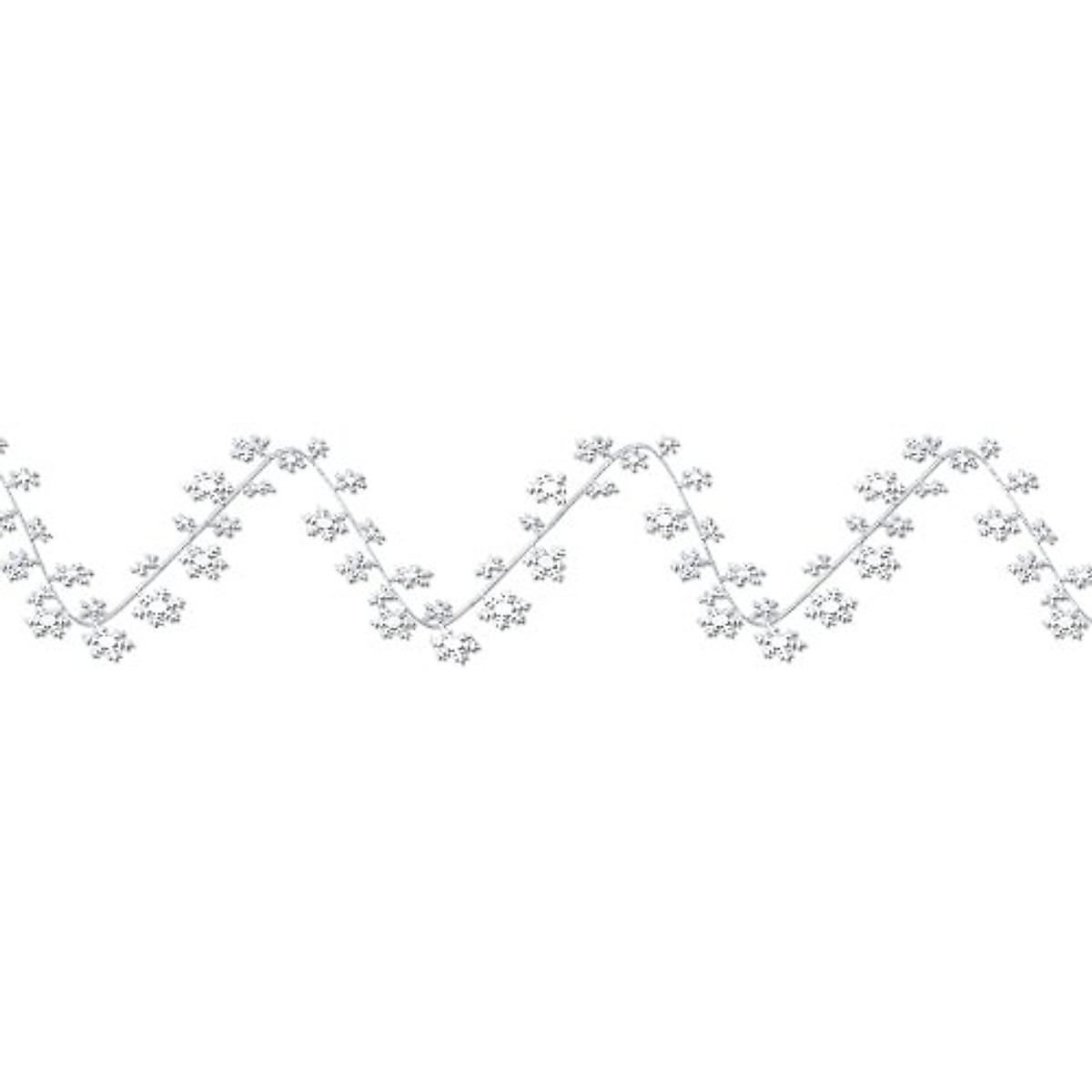 Beistle 1-Pack Gleam 'N Flex Snowflake Garland, 25-Feet