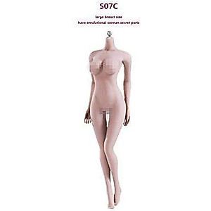 OBEST TBLeague Super-Flexible Female Pale Seamless Doll Body 1/6 Figure 28 Points of Artculation with Stainless Steel Skeleton(No - Head Sculpt Version and Clothes) (S07c)