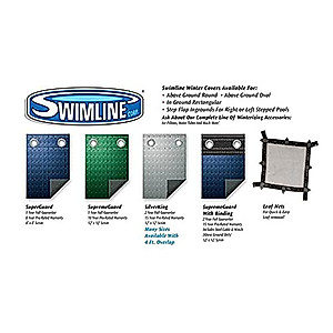 Swimline 30 Foot Heavy Duty Deluxe Round Above Ground Winter Swimming Pool Cover
