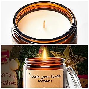 Impouo Candles Gifts for Women, Gifts for her/him - Birthday Gifts for Women, Long Distance Relationship Gifts - I Wish You Lived Closer, Lavender Scented Candles