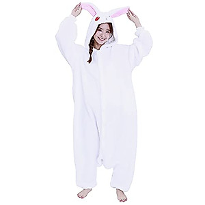 SAZAC Fluffy Rabbit Kigurumi - Onesie Jumpsuit Halloween Costume