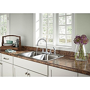 Cantara 3 or 4-Hole 2-Handle Side Sprayer Kitchen Faucet in Polished Chrome