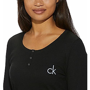 Calvin Klein Womens 2 Piece Fleece Pajama Set Black