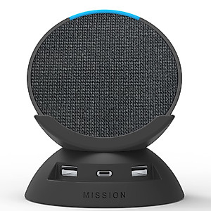 Made for Amazon Stand with USB-C and USB-A charging ports for Echo Pop (2023 Release)