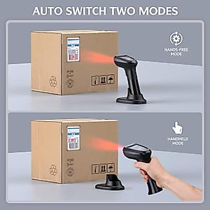 TEEMI T22N-AU 2D USB Wired Barcode Scanner with Smart Stand + TMSL-58CR 2D Wireless Barcode Scanner with Smart Base