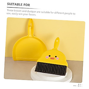 Ipetboom 8 Sets Mini Broom Set Desktop Cleaning Broom Small Dustpan Practical Cleaning Broom Pet Cleaning Brush Mini Garbage Container Mini Desktop Broom Tabletop Dust Pan Desk Dust Pan