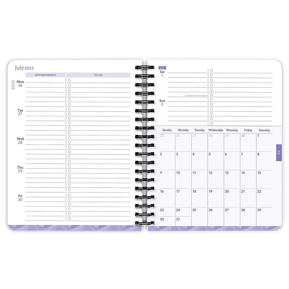Ebony & Ivory | 2024 6 x 7.75 Inch 18 Months Weekly Desk Planner | Foil Stamped Cover | July 2023 - December 2024 | Plato | Stationery Planning