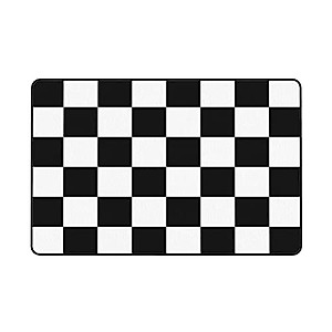 Minalo Large Area Rug Decorative Covering Floor,Geometric Checkered Plaid Pattern Chess Board,Non Slip Washable Indoor Doormat Soft Area Rugs for Living Room Bedroom 3 x 5Ft