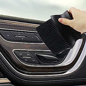 3 Pack Car Cleaning Kit with Auto Interior Dust Brush,Double Head Brush with Soft Nylon Hair and Coral Fleece, Soft Bristles Detailing Brush Dusting Tool for Automotive Dashboard