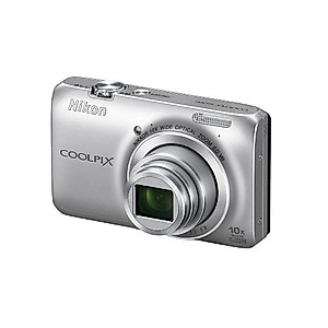 Nikon COOLPIX S6300 16 MP Digital Camera with 10x Zoom NIKKOR Glass Lens and Full HD 1080p Video (Silver)